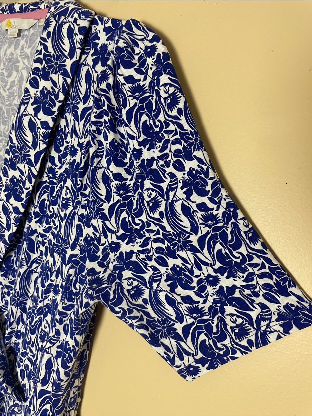 Boden | Dresses | Boden Dress Us Size 2 Fixed Wrap Stretch Jersey Blue ...